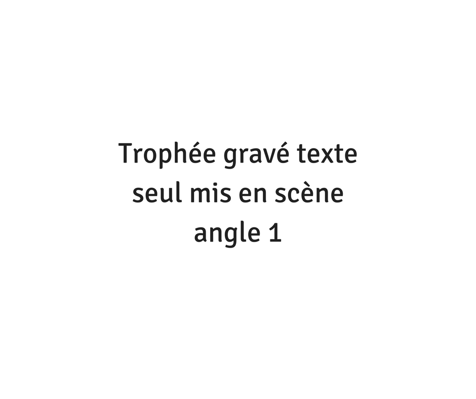 Trophée gravé texte seul mis en scène - Trophées en verre